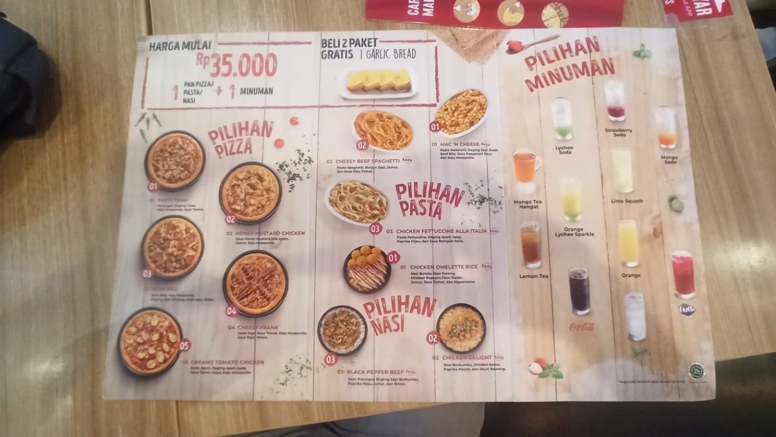 Menu Pizza Hut dan Harga Lengkap dengan Gambar Pizza Hut