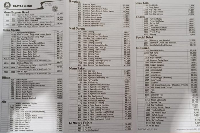 Harga dan Menu Solaria Terbaru 2021 Lengkap dengan Gambar - Kooliner