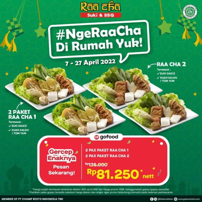 Harga dan Menu Raa Cha Terbaru Lengkap dengan Gambar [UPDATE]